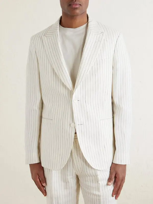 Mr P. Pinstriped Linen Suit Jacket
