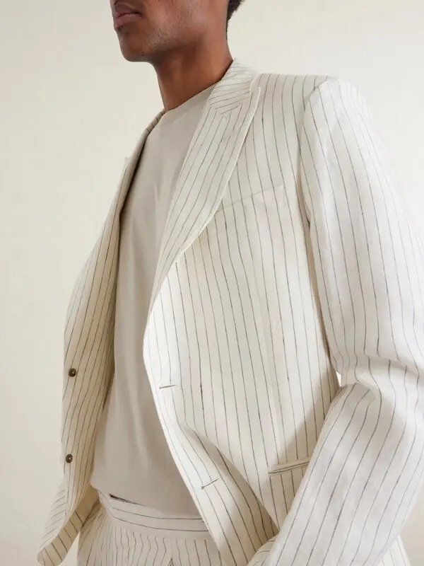 Mr P. Pinstriped Linen Suit Jacket