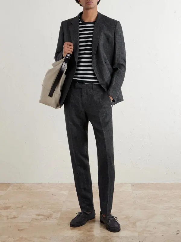 Mr P. Delave Linen Check Jacket