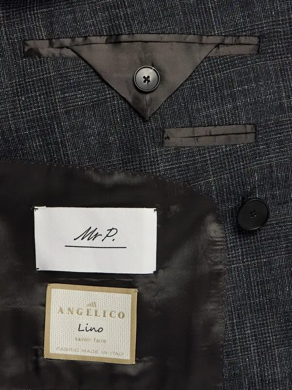 Mr P. Delave Linen Check Jacket