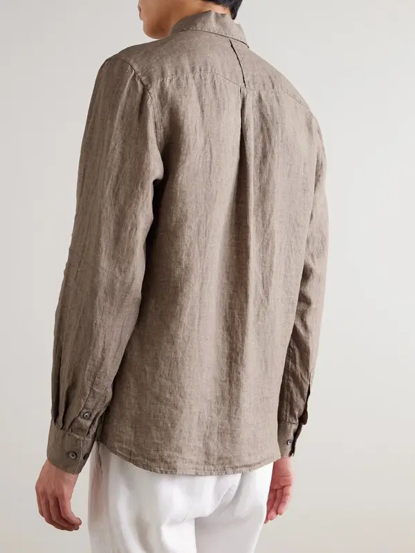 Mr P. Linen Shirt - Brown