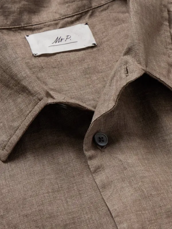 Mr P. Linen Shirt - Brown
