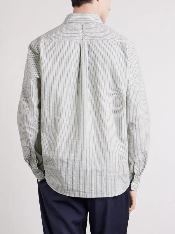 Mr P. Striped Organic Cotton-poplin Shirt