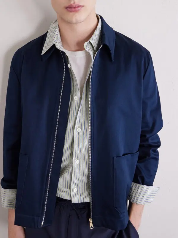 Mr P. Striped Organic Cotton-poplin Shirt