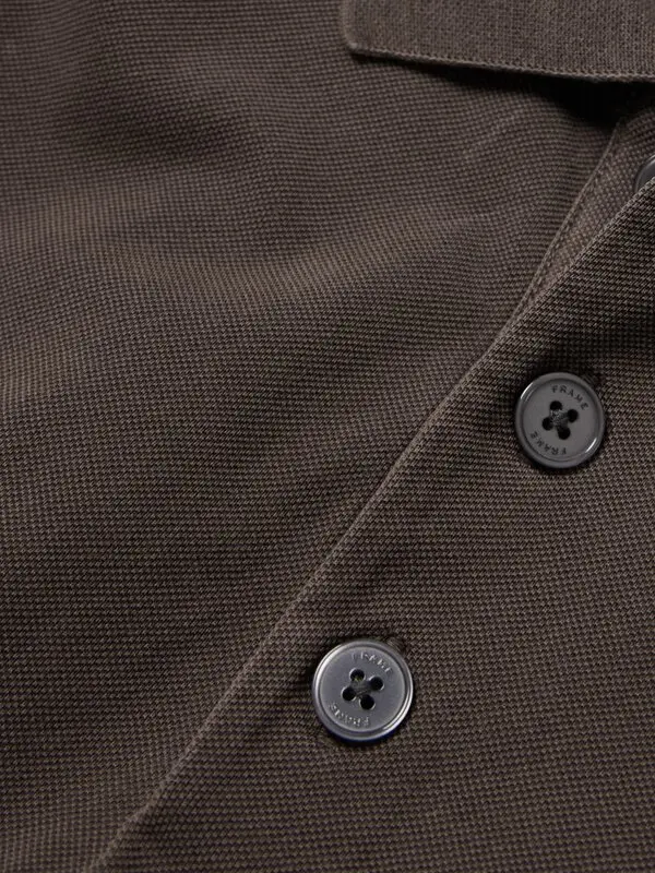 FRAME Cotton-piqué Polo Shirt - Brown