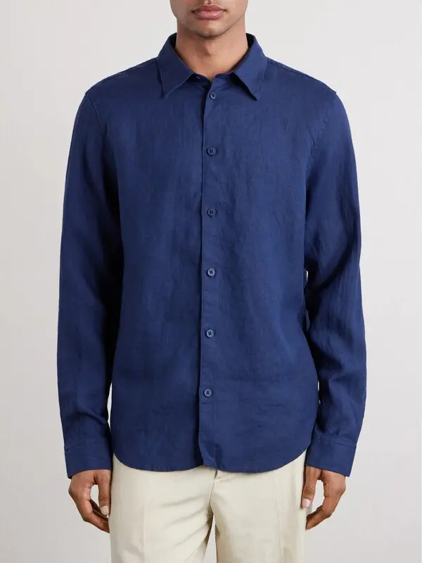 Nn07 Enzo 5708 Linen Shirt - Blue