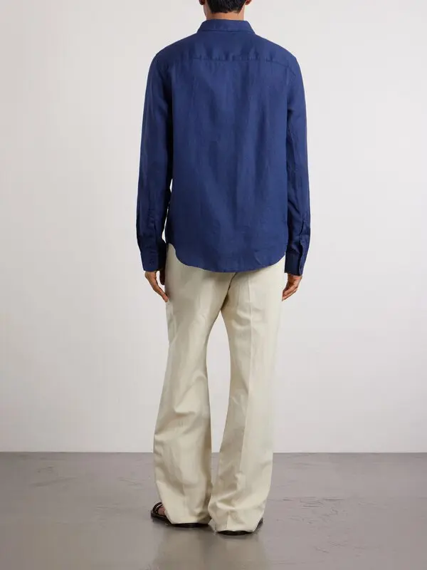 Nn07 Enzo 5708 Linen Shirt - Blue