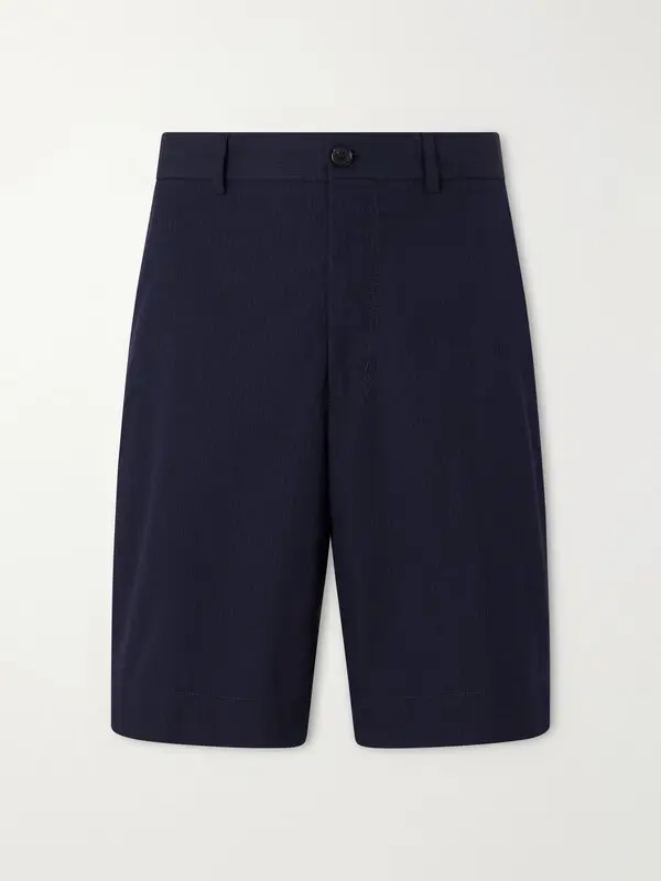 SLOWEAR Cotton-ripstop Straight-leg Shorts - Blue