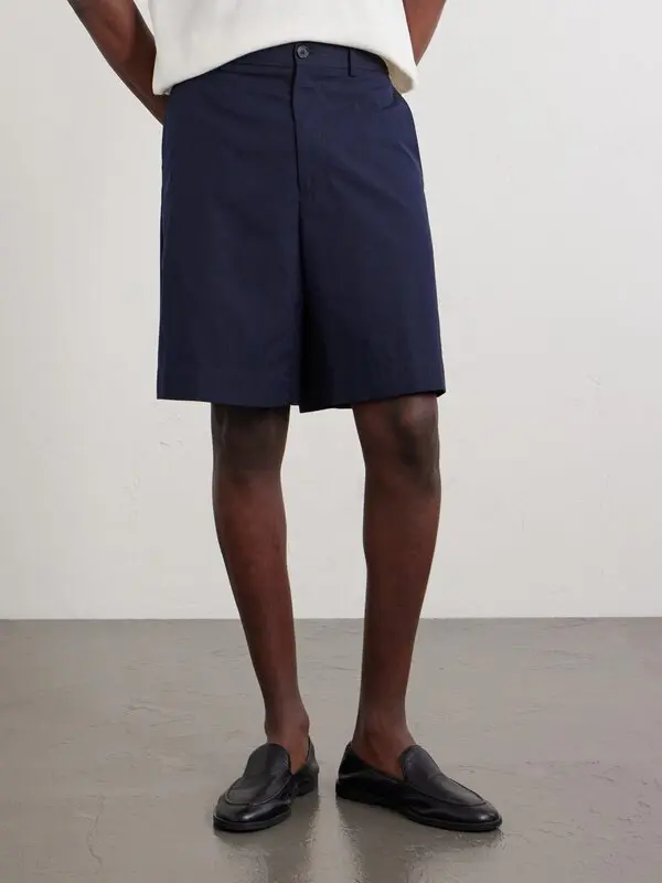 SLOWEAR Cotton-ripstop Straight-leg Shorts