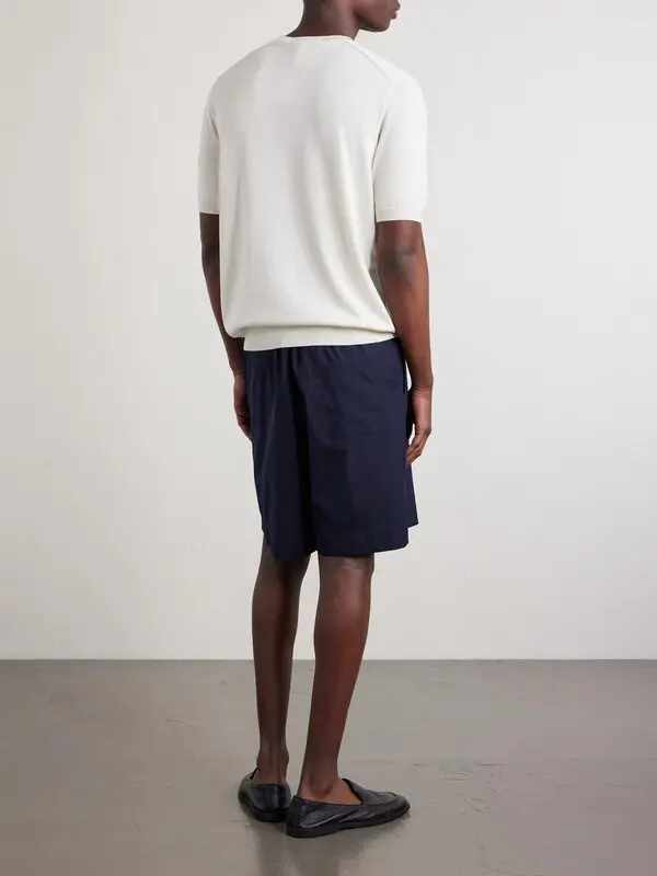 SLOWEAR Cotton-ripstop Straight-leg Shorts