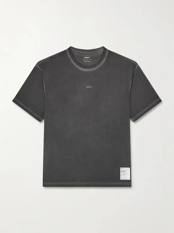 Satisfy Logo-print Auralite™ T-shirt - Black