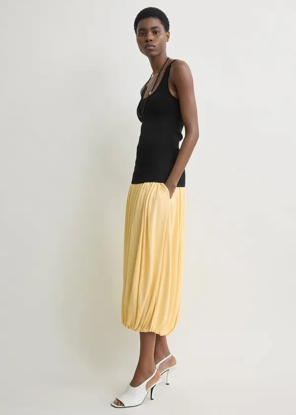 TOTEME Gathered Skirt - Beige