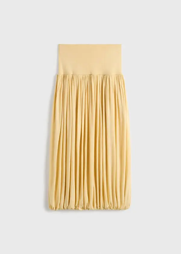 TOTEME Gathered Skirt - Beige