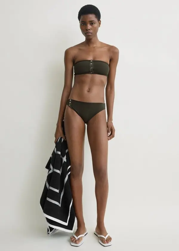 TOTEME Ribbed Bikini Bottom - Green