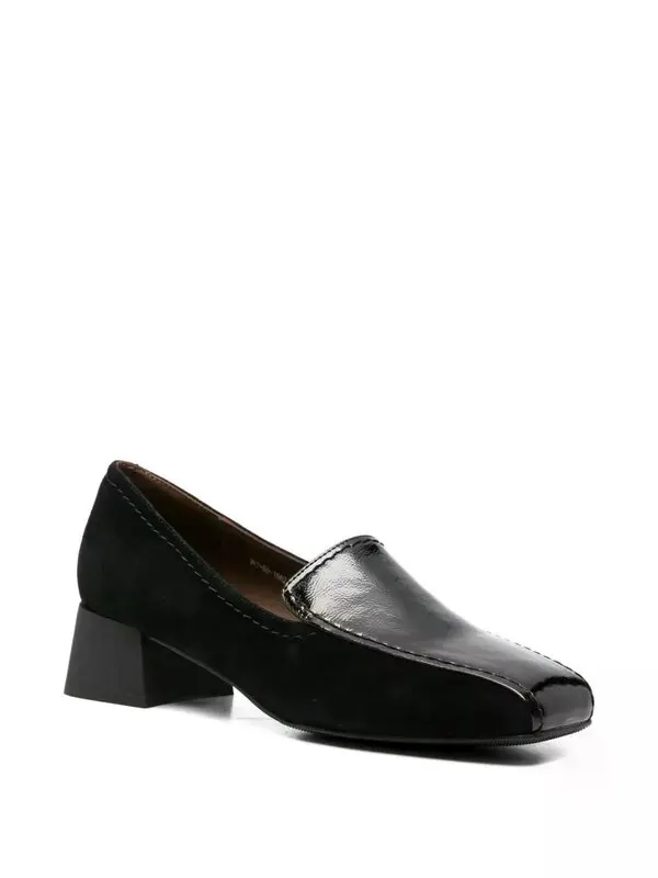 LINDA BAUMANN Patent-effect Block Heel Pumps