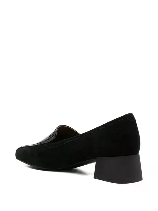 LINDA BAUMANN Patent-effect Block Heel Pumps