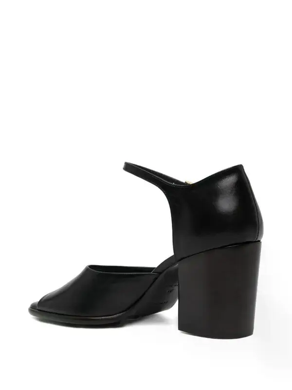 LEMAIRE Square-heeled Sandals 80 Mm In Leather