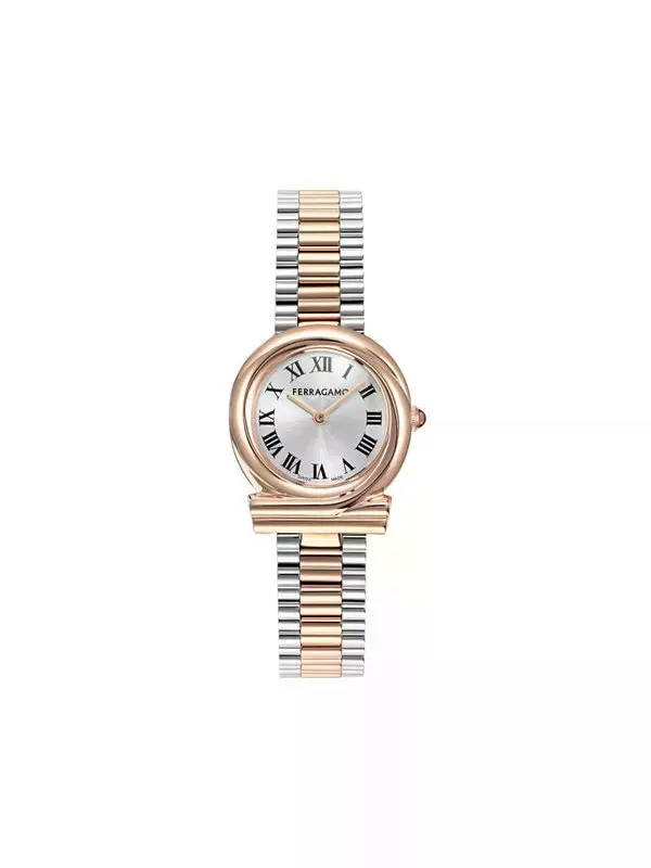 FERRAGAMO Gancini Twisted 28mm Watch - Silver