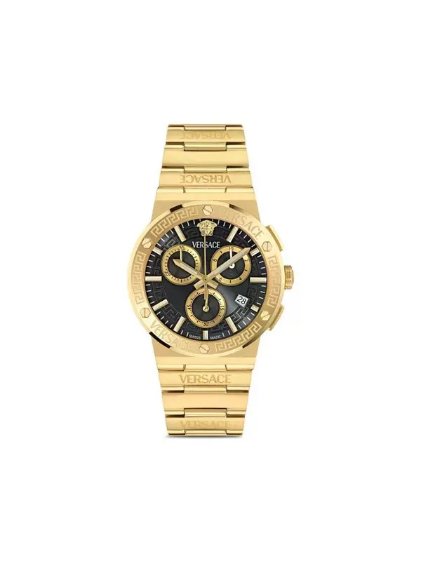 Versace Greca 40mm Chronograph Watch - Black