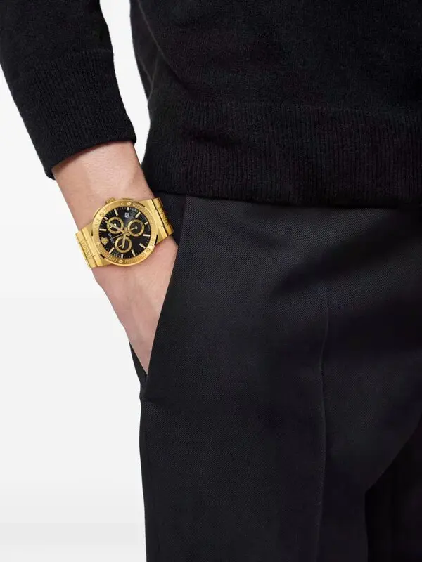 Versace Greca 40mm Chronograph Watch - Black