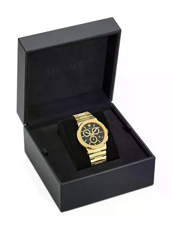 Versace Greca 40mm Chronograph Watch - Black