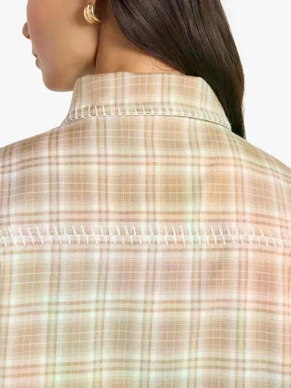 Manière De Voir Checked Whipstitch Shirt