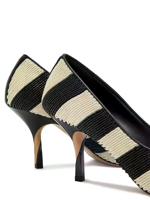 Jacquemus Striped Bow Pumps