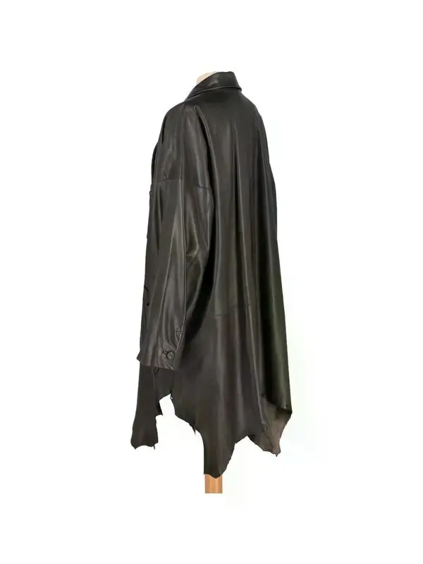 Issey Miyake Button Leather Jacket