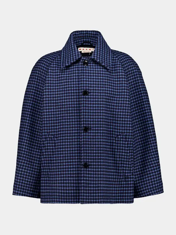 Marni Checked Virgin Wool Buttoned Jacket
