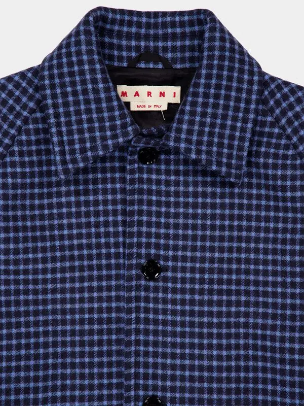 Marni Checked Virgin Wool Buttoned Jacket