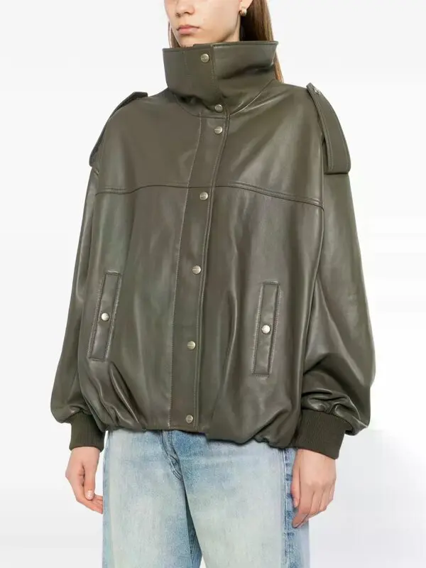 HALFBOY Buttoned Leather Jacket