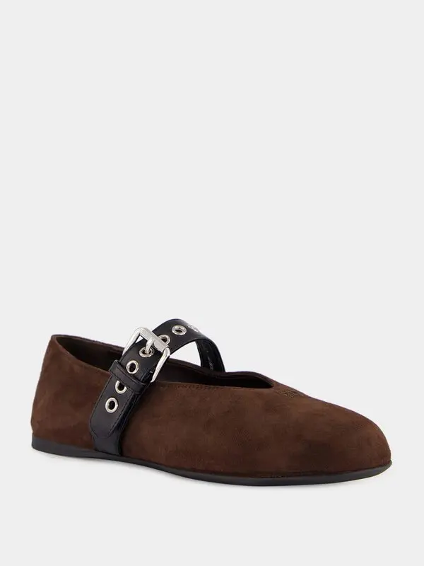 Miu Miu Suede Ballerina Flats