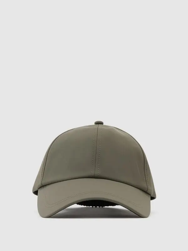 REISS Caleb Technical Logo-embroidered Baseball Hat - Khaki Green