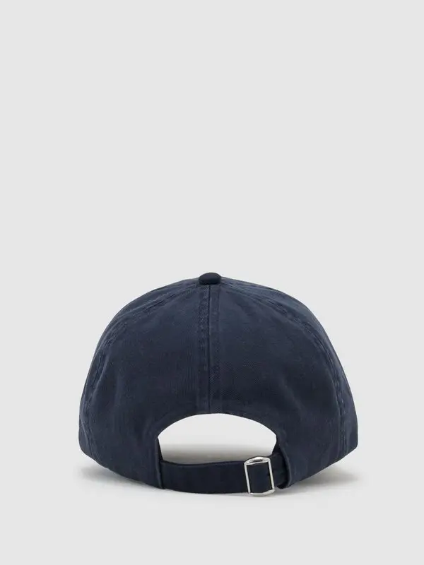 REISS Luzon Monogram-embroidered Baseball Cap - Navy