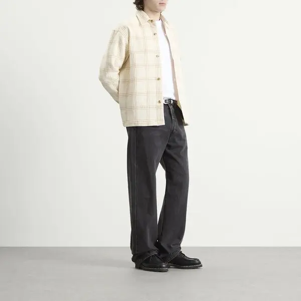 Nn07 Adwin Check Overshirt - Ivory