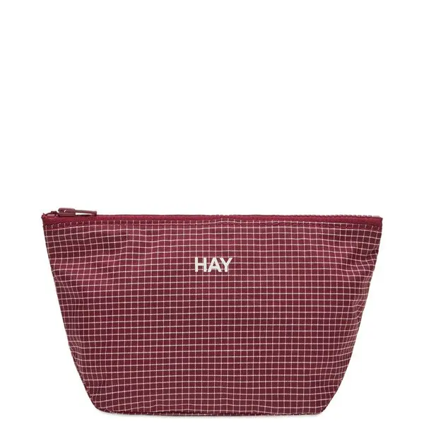HAY Grid Pouch Small - Burgundy