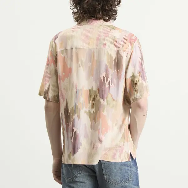 WAX LONDON Didcot Corrigated Floral Vacation Shirt - Pastel Multi