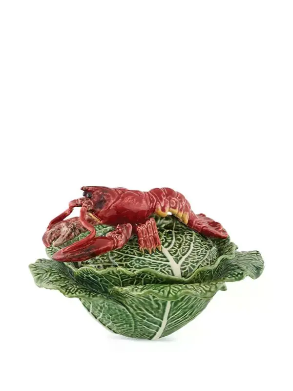 BORDALLO PINHEIRO Cabbage With Lobsters Soup Bowl - Red
