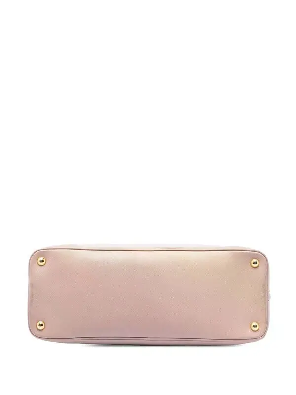 Prada Large Saffiano Lux Promenade Satchel - Brown