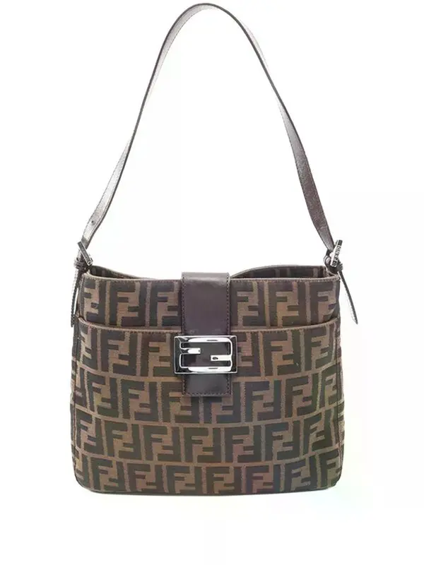 Fendi 2000-2010 Canvas Zucca Shoulder Bag