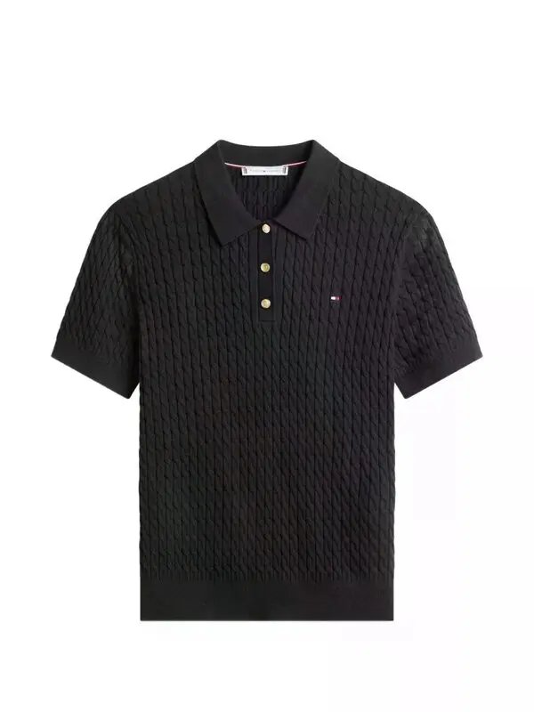 Tommy Hilfiger Cable-knit Polo Top