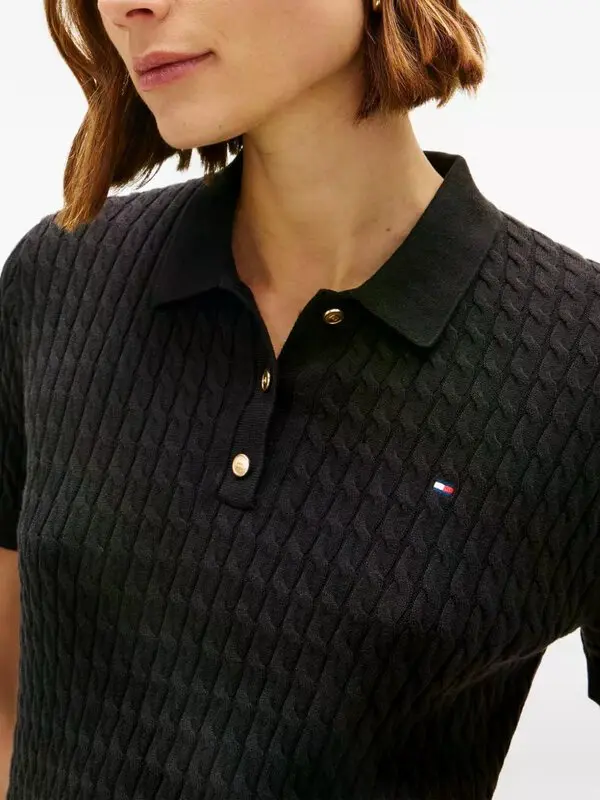 Tommy Hilfiger Cable-knit Polo Top