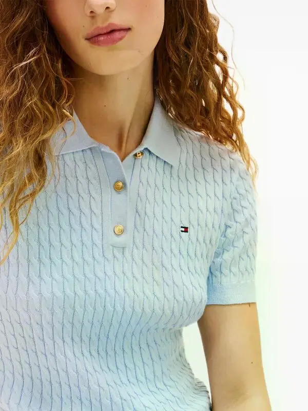 Tommy Hilfiger Cable-knit Polo Top