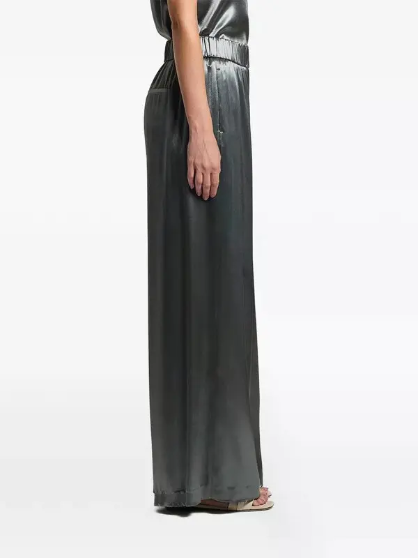 Peserico Fluid Satin Trousers - Green