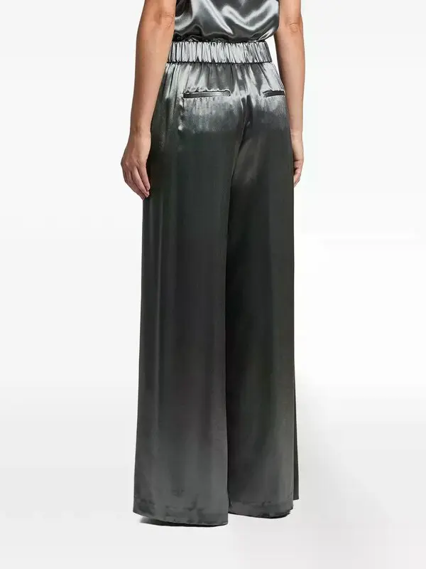 Peserico Fluid Satin Trousers - Green