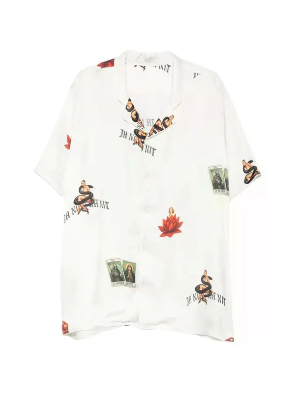 IH NOM UH NIT Logo-print Shirt - Neutrals