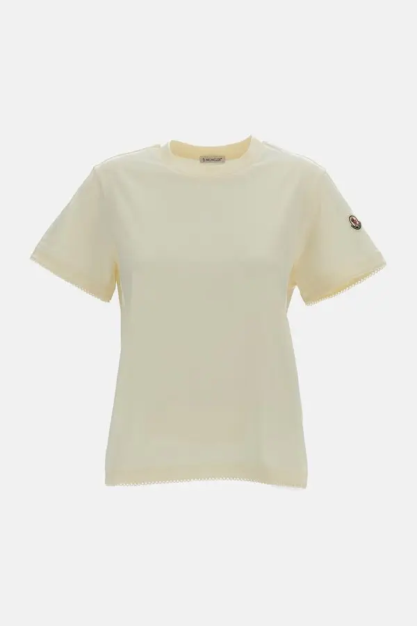 Moncler Cotton Jersey T-shirt - Beige