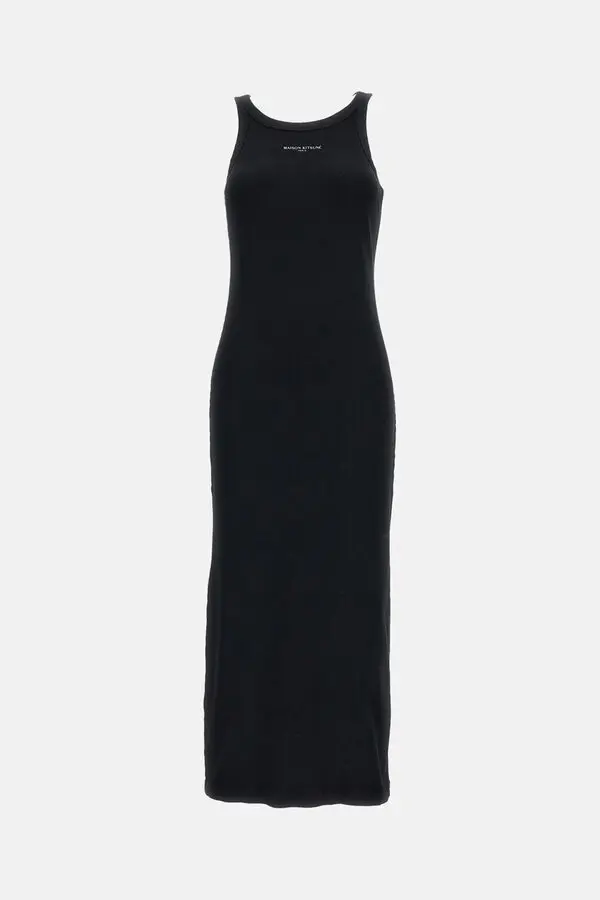 Maison Kitsuné Long Knit Dress - Nero