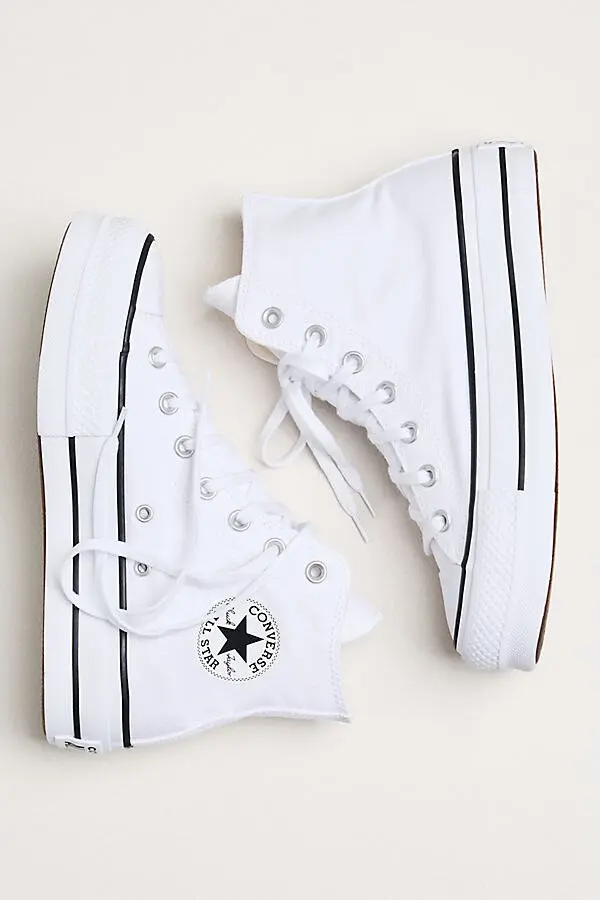 CONVERSE Chuck Taylor Lift Platform Sneakers - White/black/white