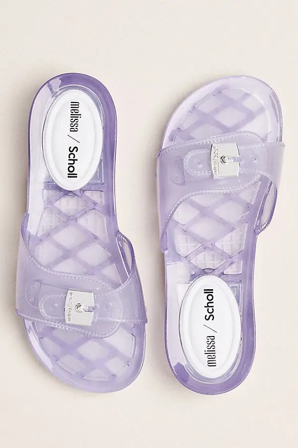 Melissa X Dr. Scholl's Pescura Jelly Slide Sandals - Lilac
